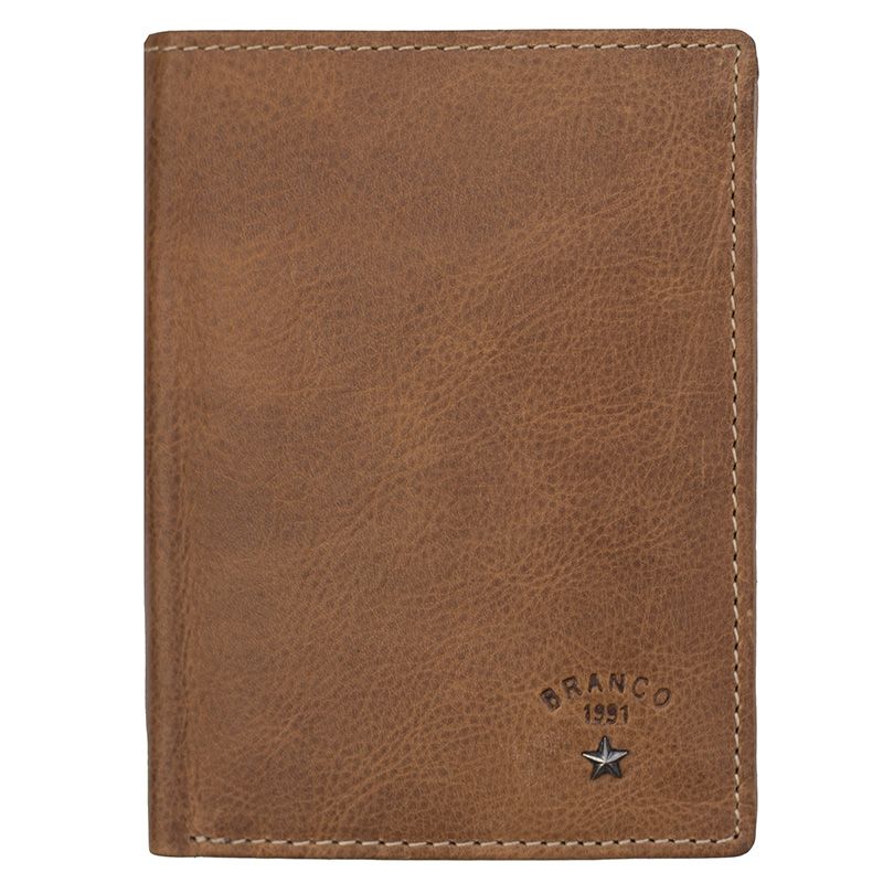 Branco Men's Luxury Thick Oiled Tan Leather Wallet Just4eather
