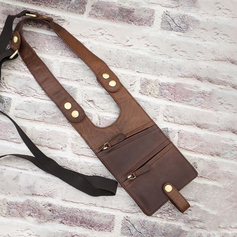 Wombat Outback Brown Leather Shoulder Holster Wallet